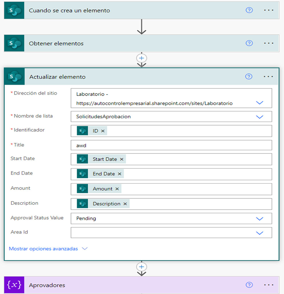 Flujos de aprobación en Power Automate