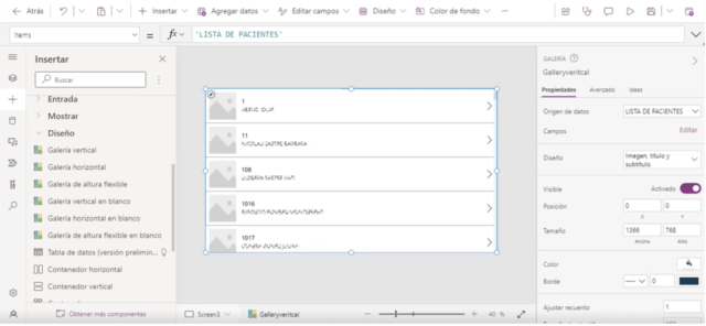 Las galerías en Microsoft Power Apps