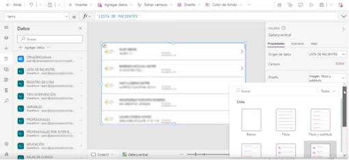 Las galerías en Microsoft Power Apps