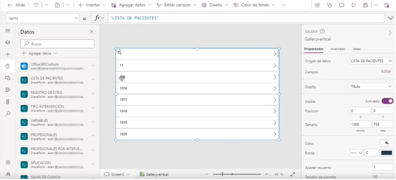 Las galerías en Microsoft Power Apps